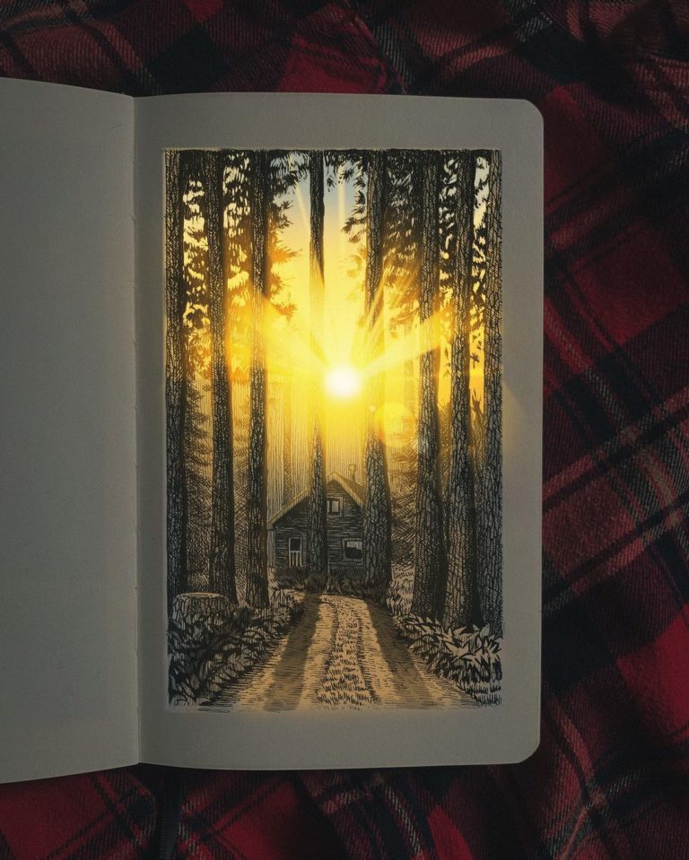 Glowing Ink Drawings? Artist's Secret Revealed!