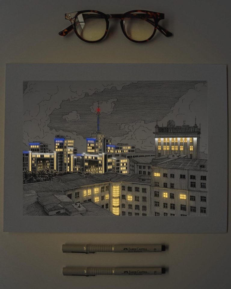 Glowing Ink Drawings? Artist's Secret Revealed!
