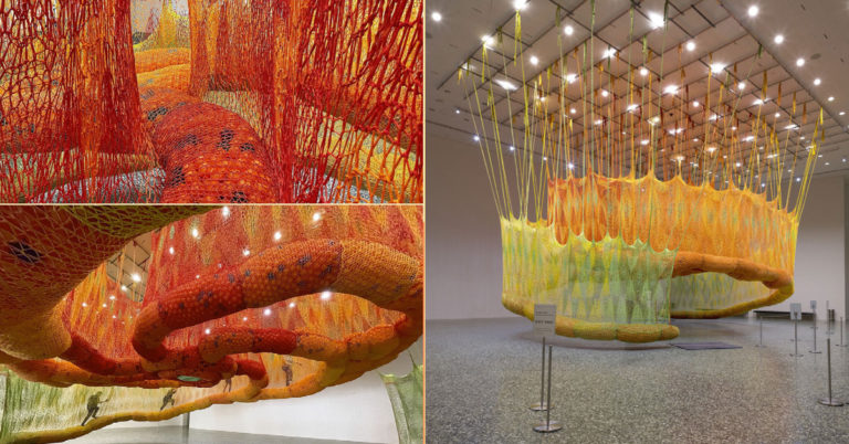 Watch the Lavish Largest Crochet Art Installation by Ernesto Neto ...