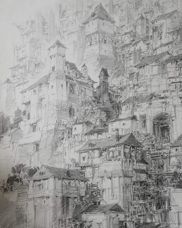 15 Magnificent Sci-Fi Pen Drawings Imagine Futuristic Cities - Arch2O.com