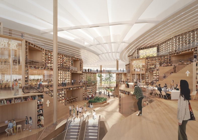MVRDV Unveils Award-Winning Design for Wuhan Library, "A Canyon of ...