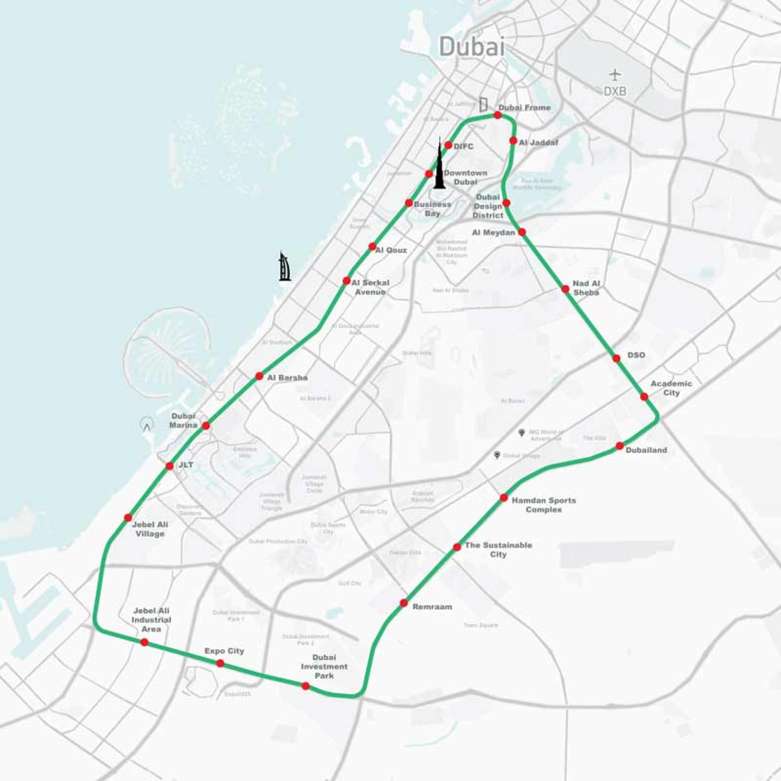 Dubai Unveils "The LOOP," a Gigantic 93km Climate-Controlled Pedestrian ...