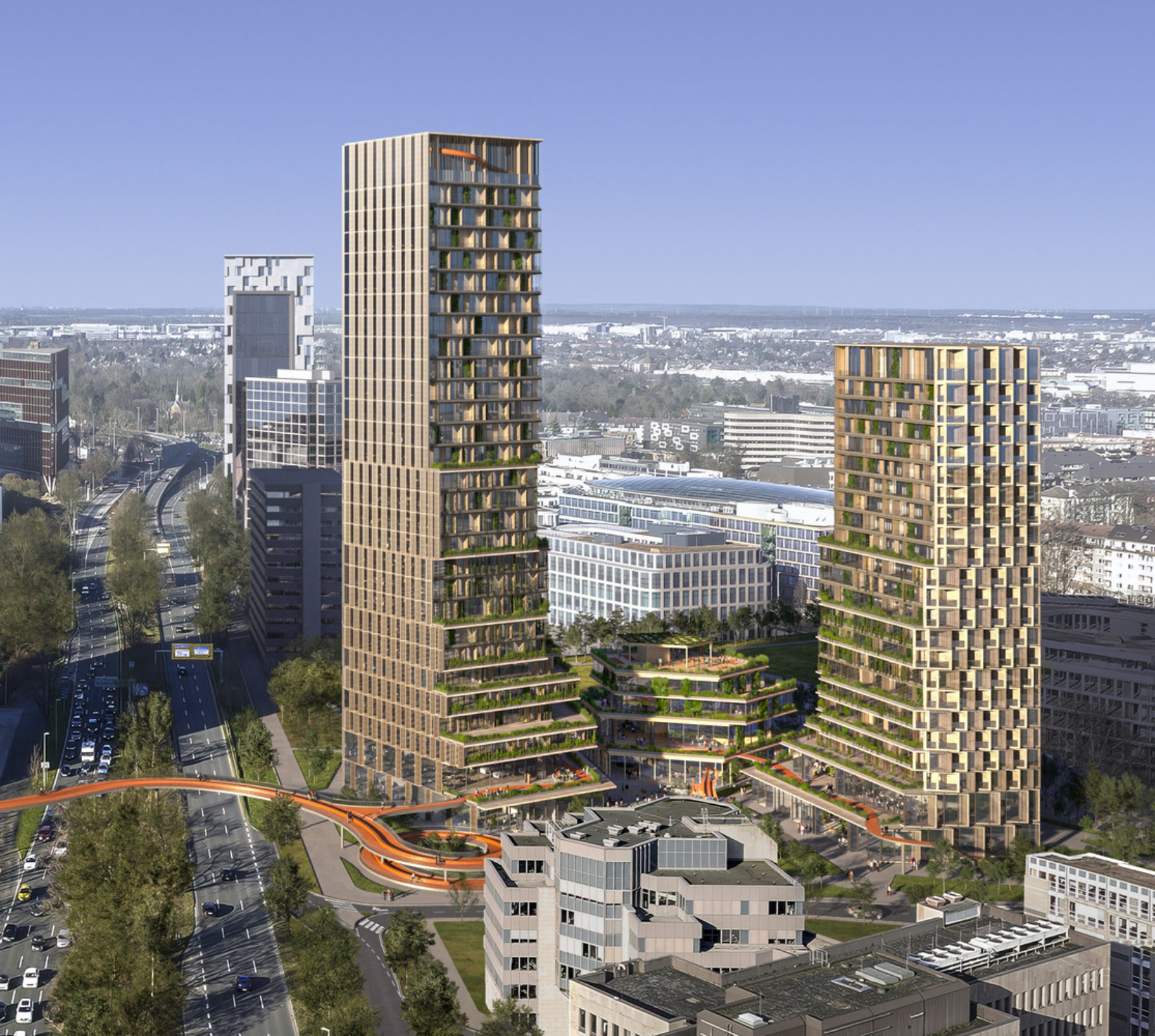 Sustainable "New Heart" Design by UNStudio Claims Victory in Düsseldorf ...