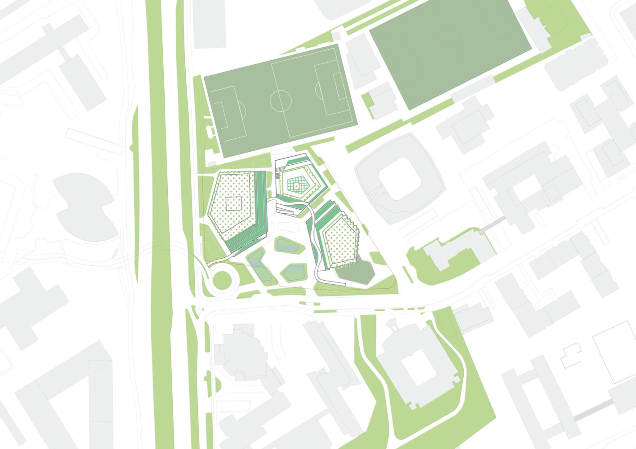 Sustainable "New Heart" Design by UNStudio Claims Victory in Düsseldorf ...