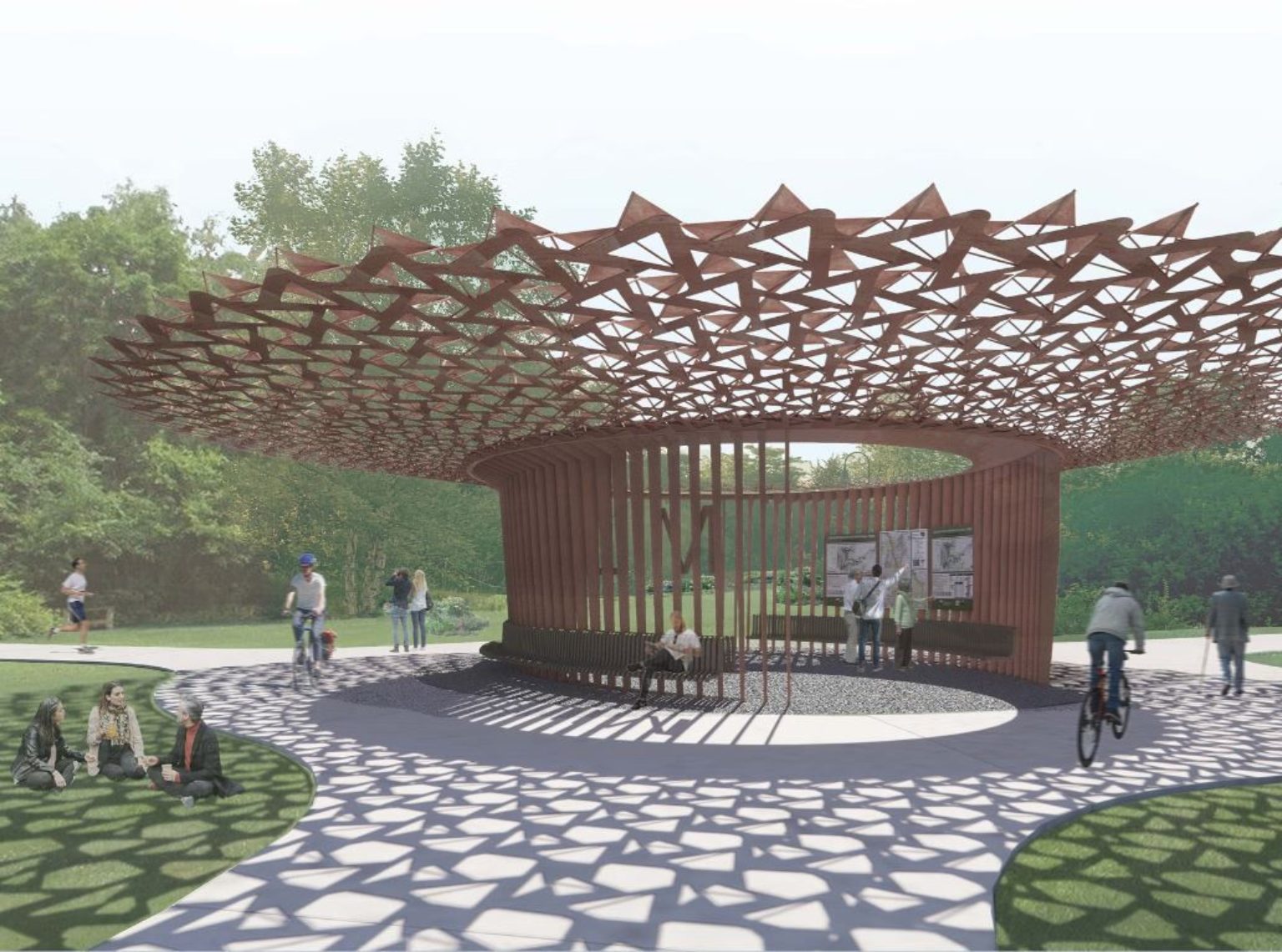 Kirigami-Inspired Sculptural Steel Structure Takes 2024 Forge Prize For ...