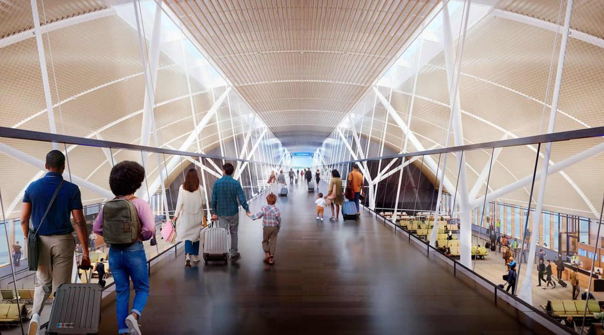 Chicago O'Hare's New Satellite Concourse Design Unveiled by SOM-Led ...