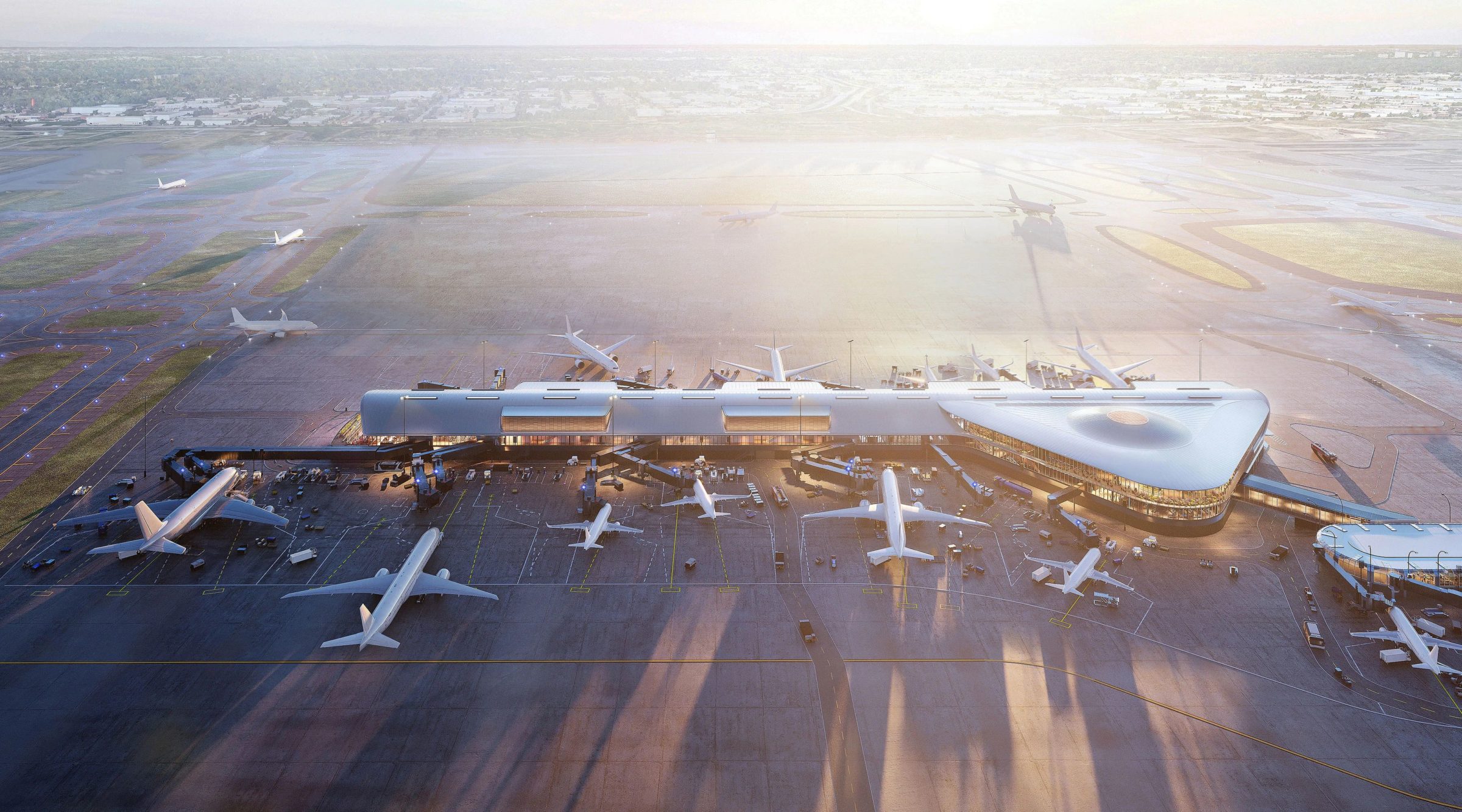 Chicago O'Hare's New Satellite Concourse Design Unveiled by SOM-Led ...